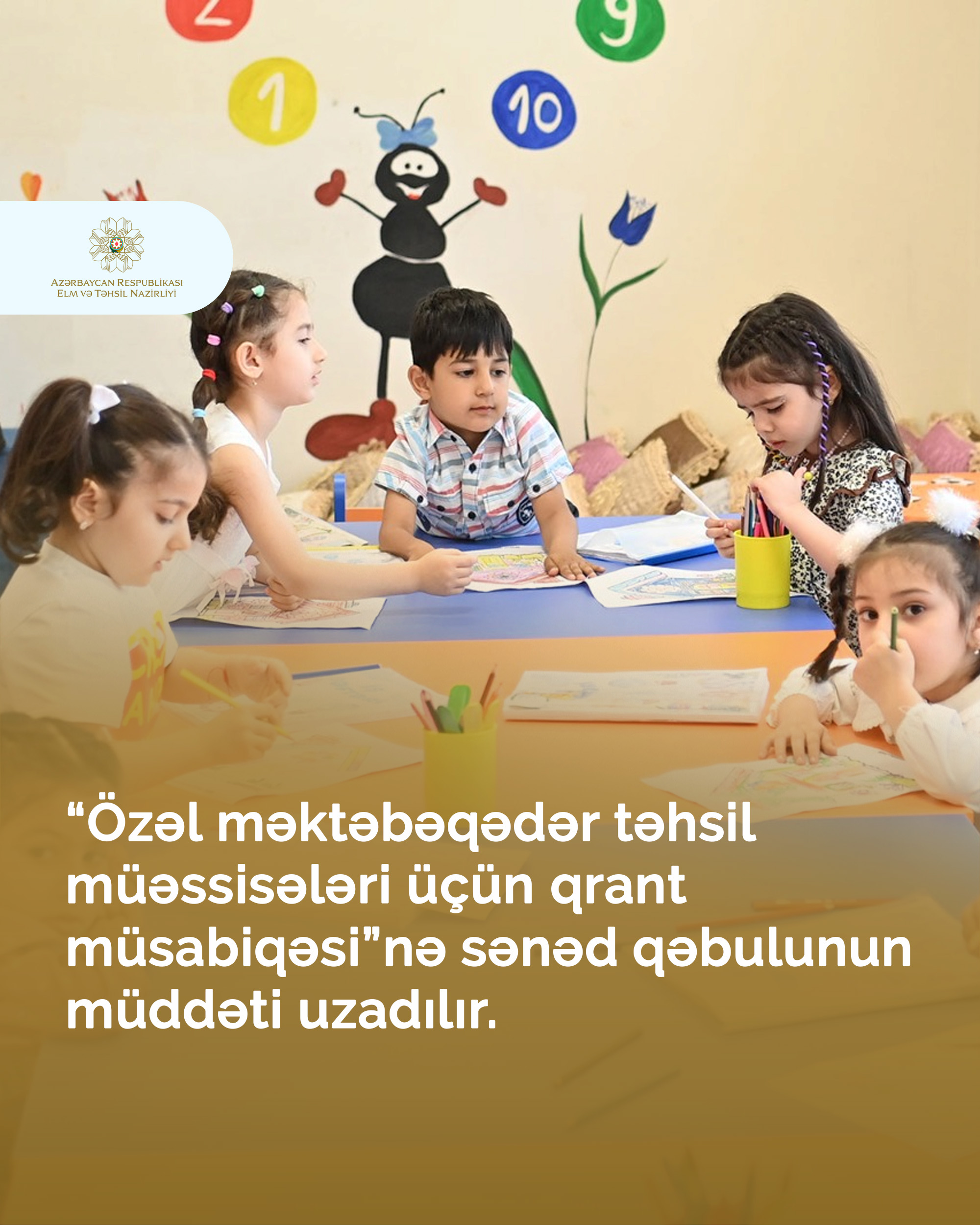 “Özəl məktəbəqədər təhsil müəssisələri üçün qrant müsabiqəsi”nə sənəd ...